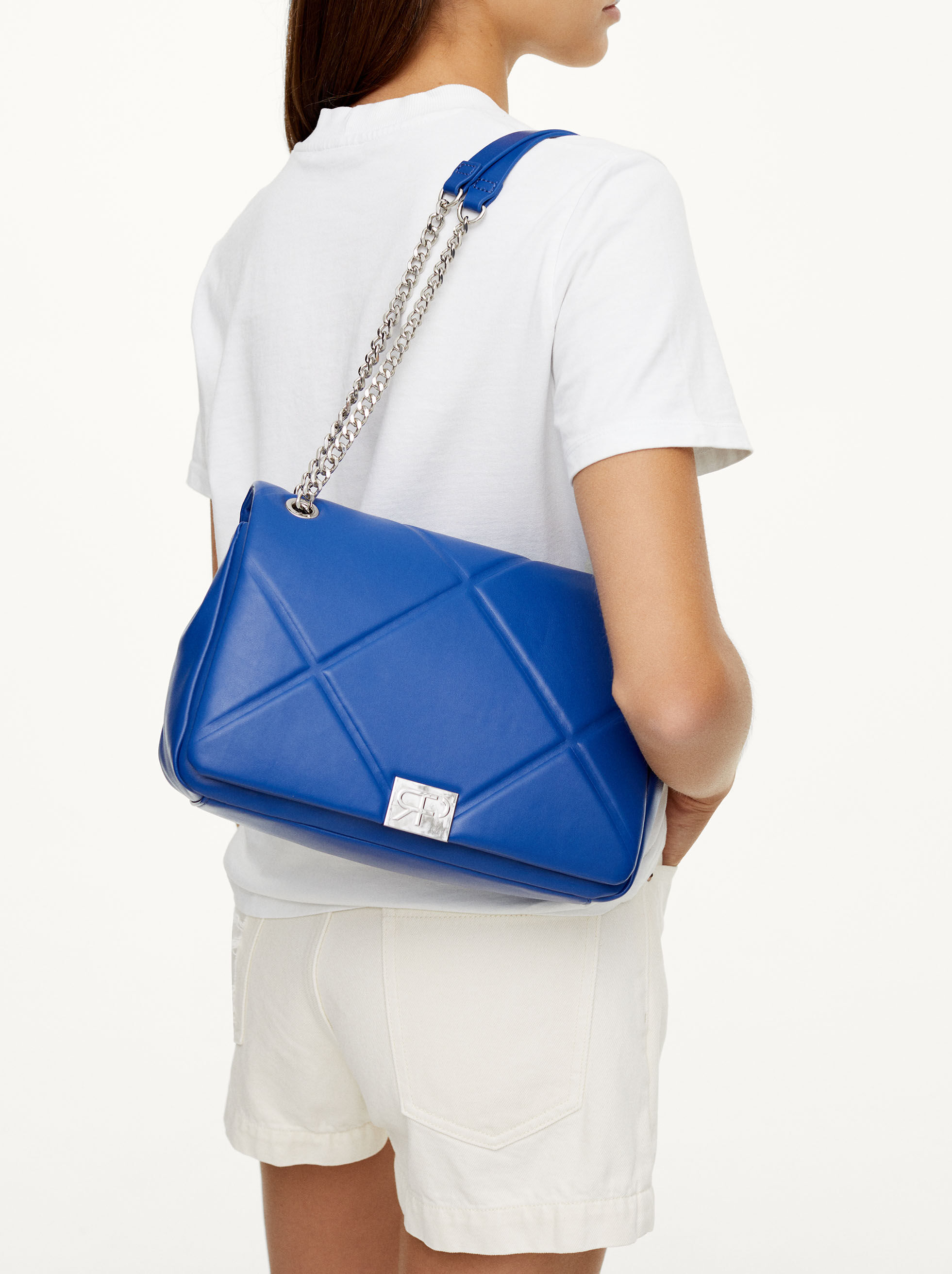 Mala Acolchoada Alça De Corrente - Azul - Mulher - - parfois.com