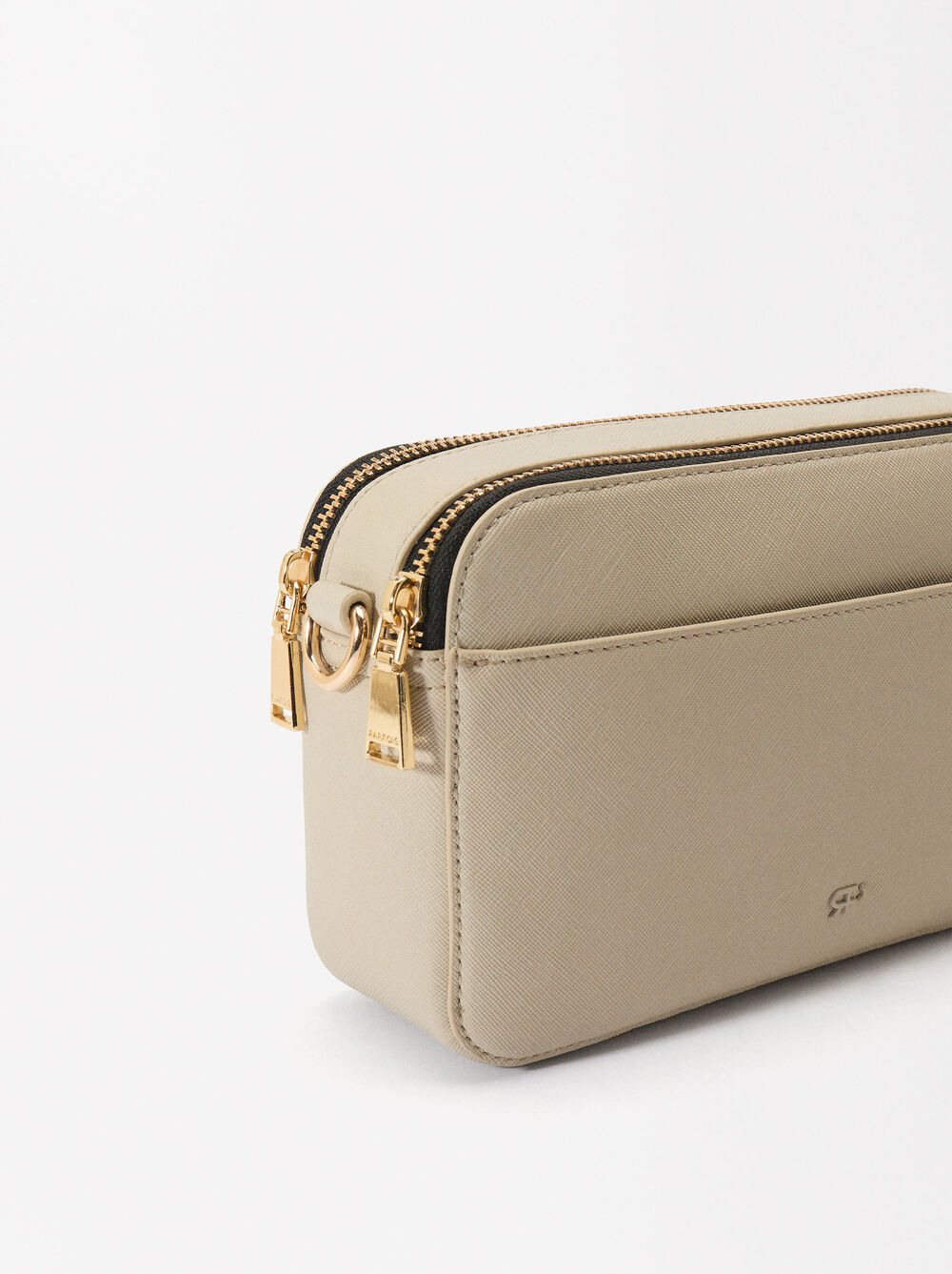 Mala Tiracolo Com Duplo Fecho Preto | Parfois