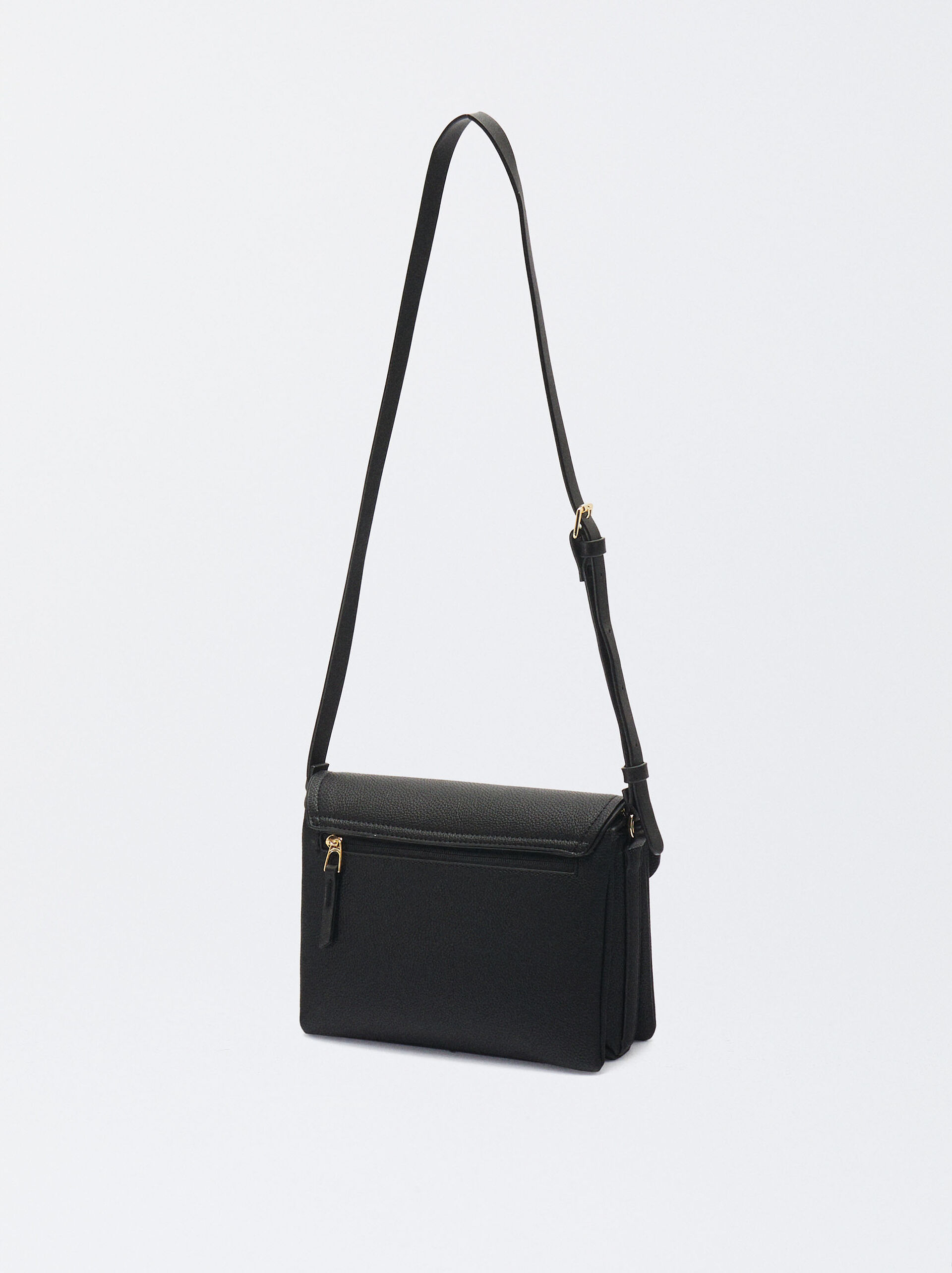 Mala Tiracolo Com Fecho De Aba Preto | Parfois