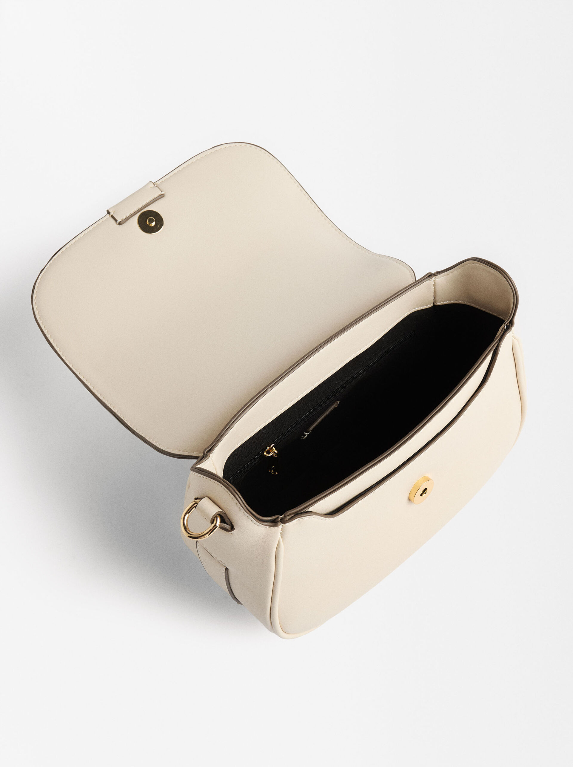 Mala tiracolo com fecho de aba Preto | Parfois