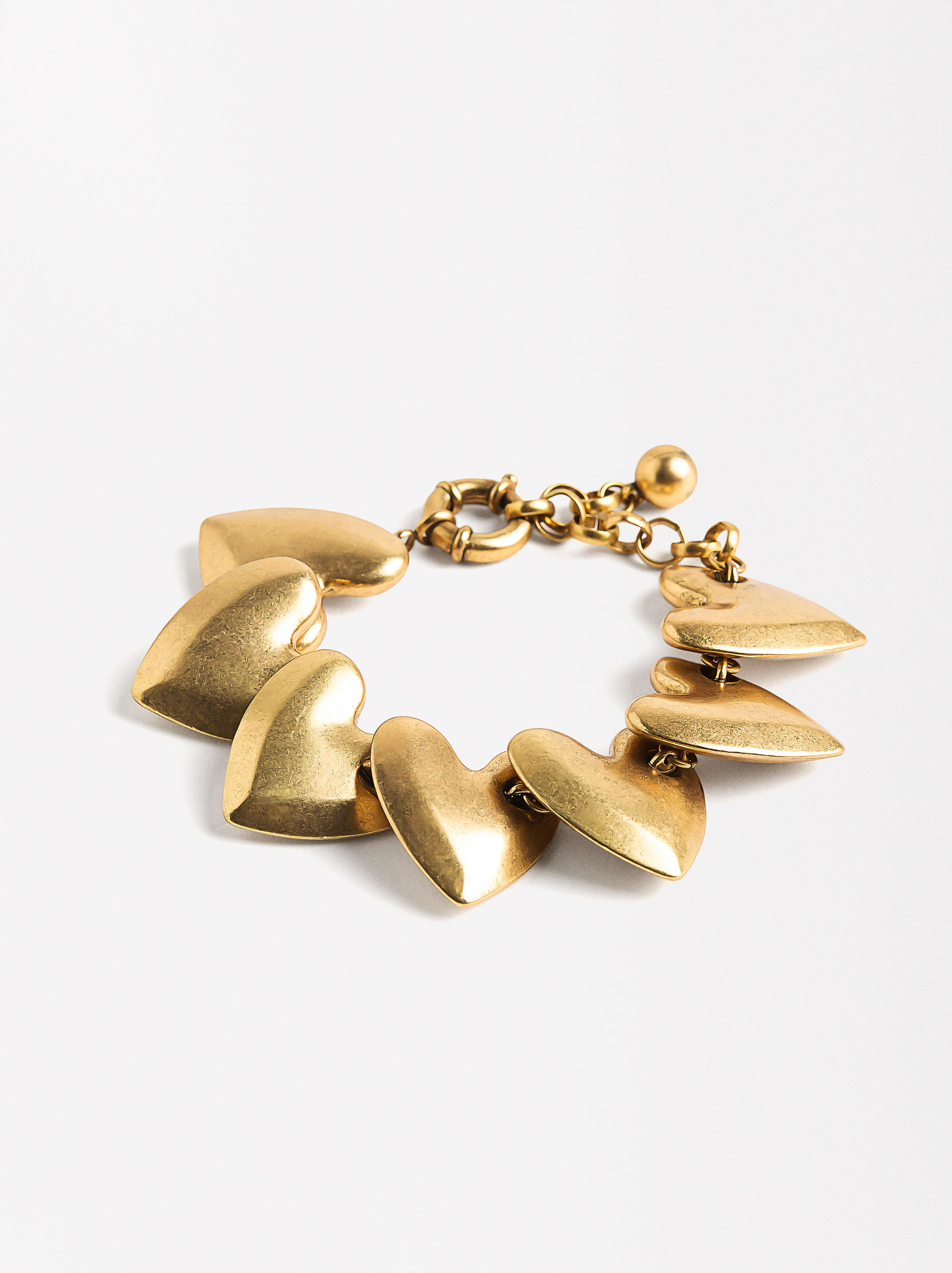 Gold heart bracelet store