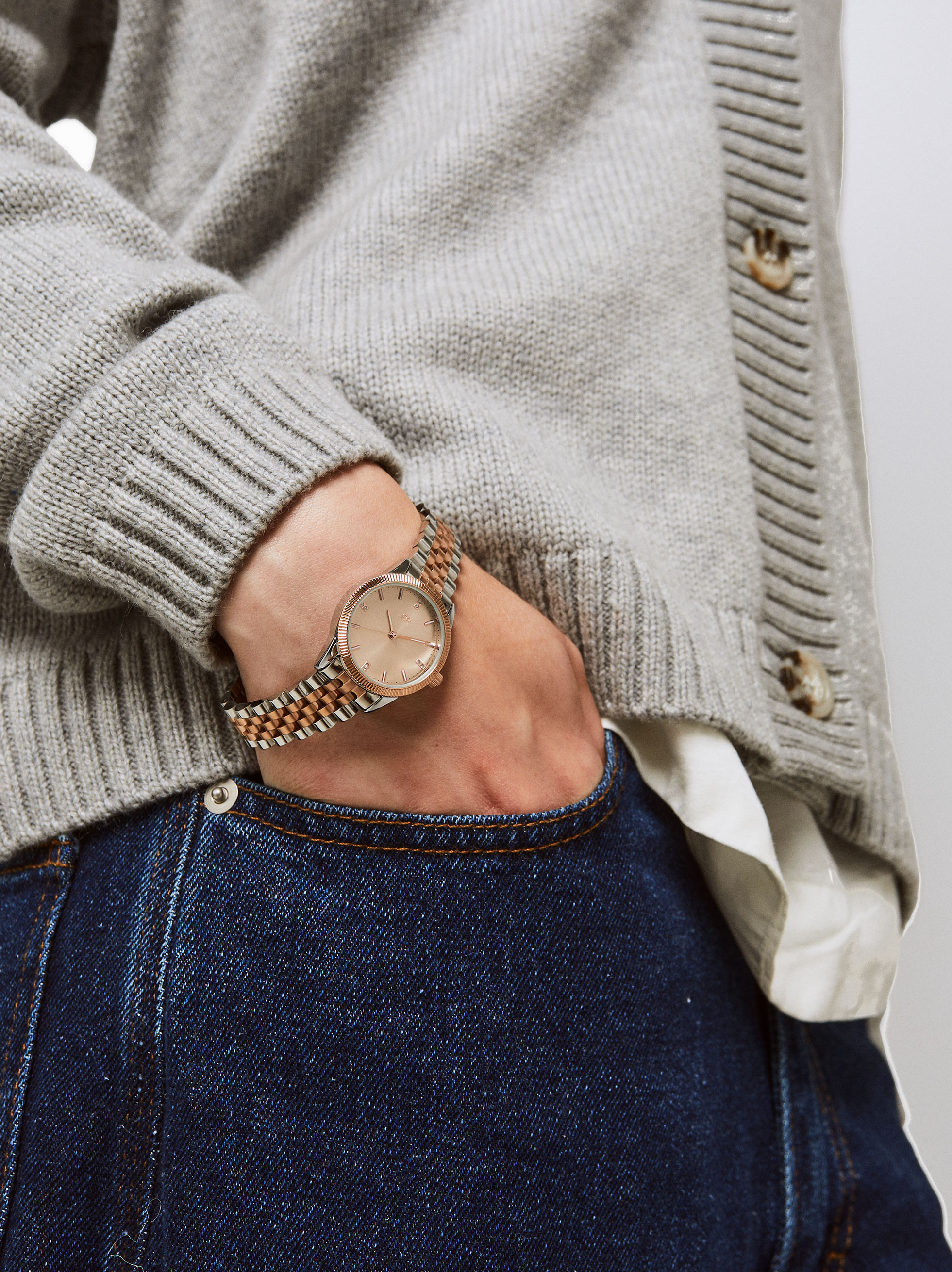 Reloj De Pulsera De Acero Dorado | Parfois