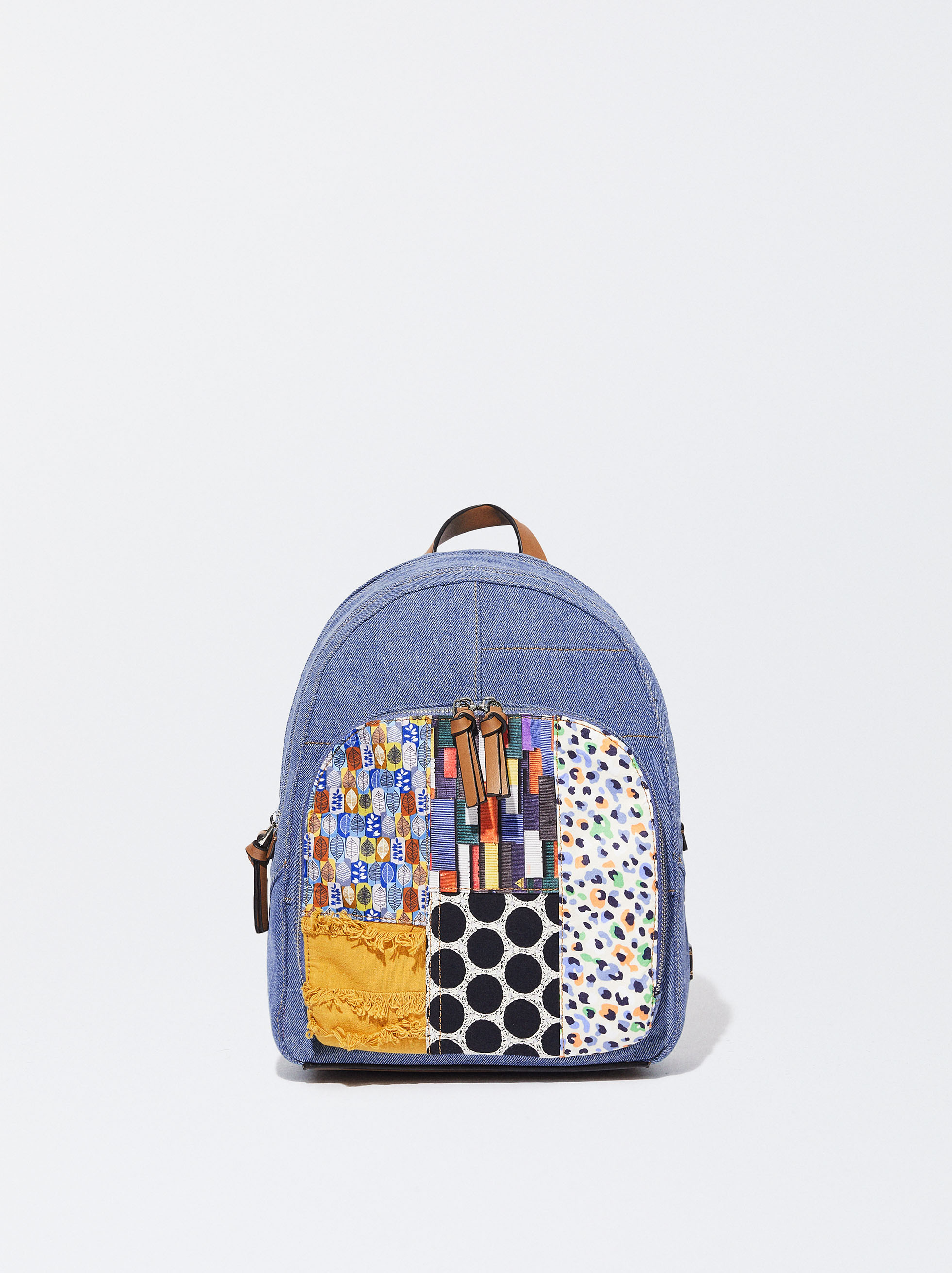 Patchwork Backpack - Blue - Woman - Backpacks - parfois.com