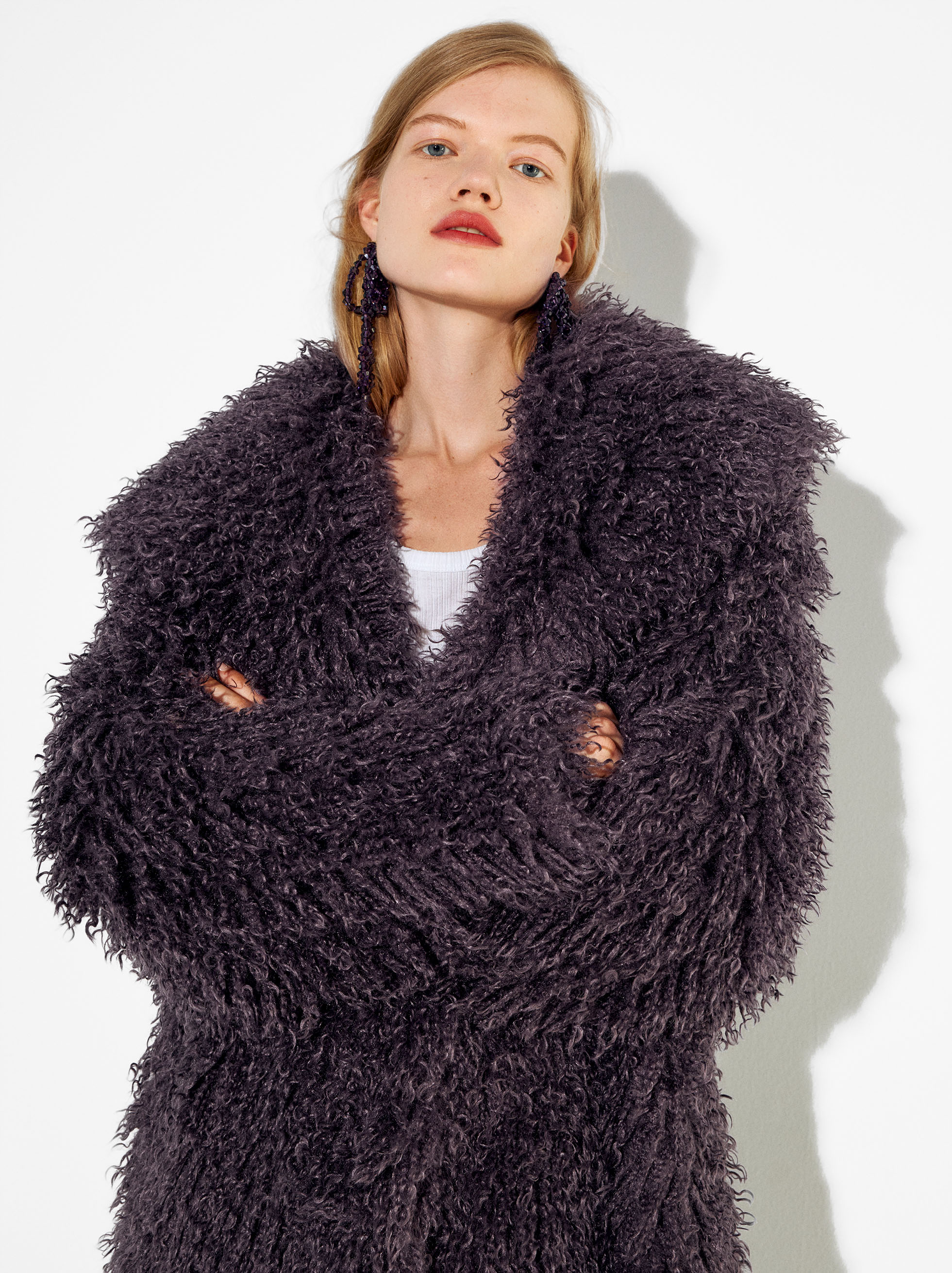 Long Fur Coat Beige | Parfois