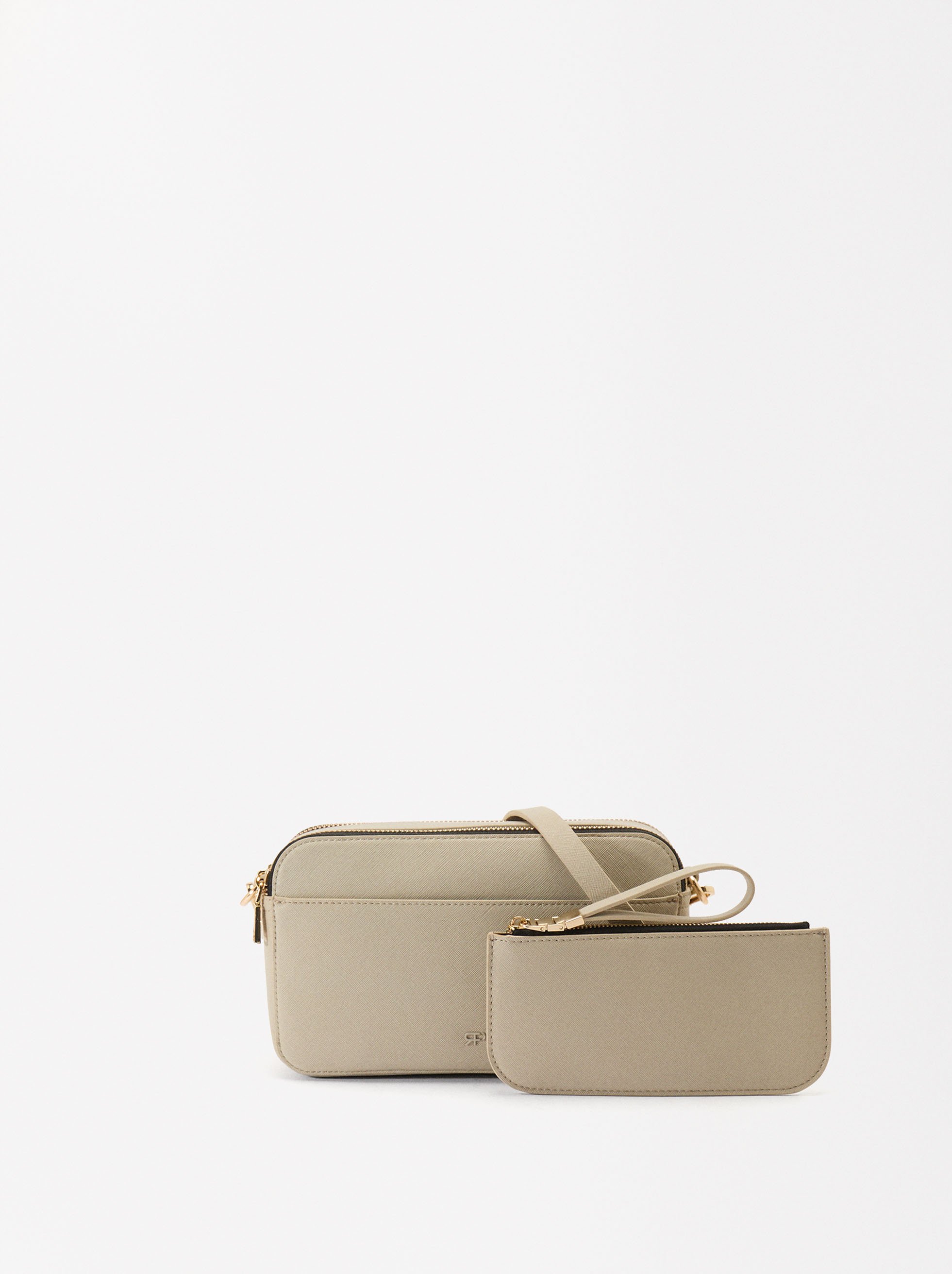 Crossbody Bag With Double Closure Black | Parfois