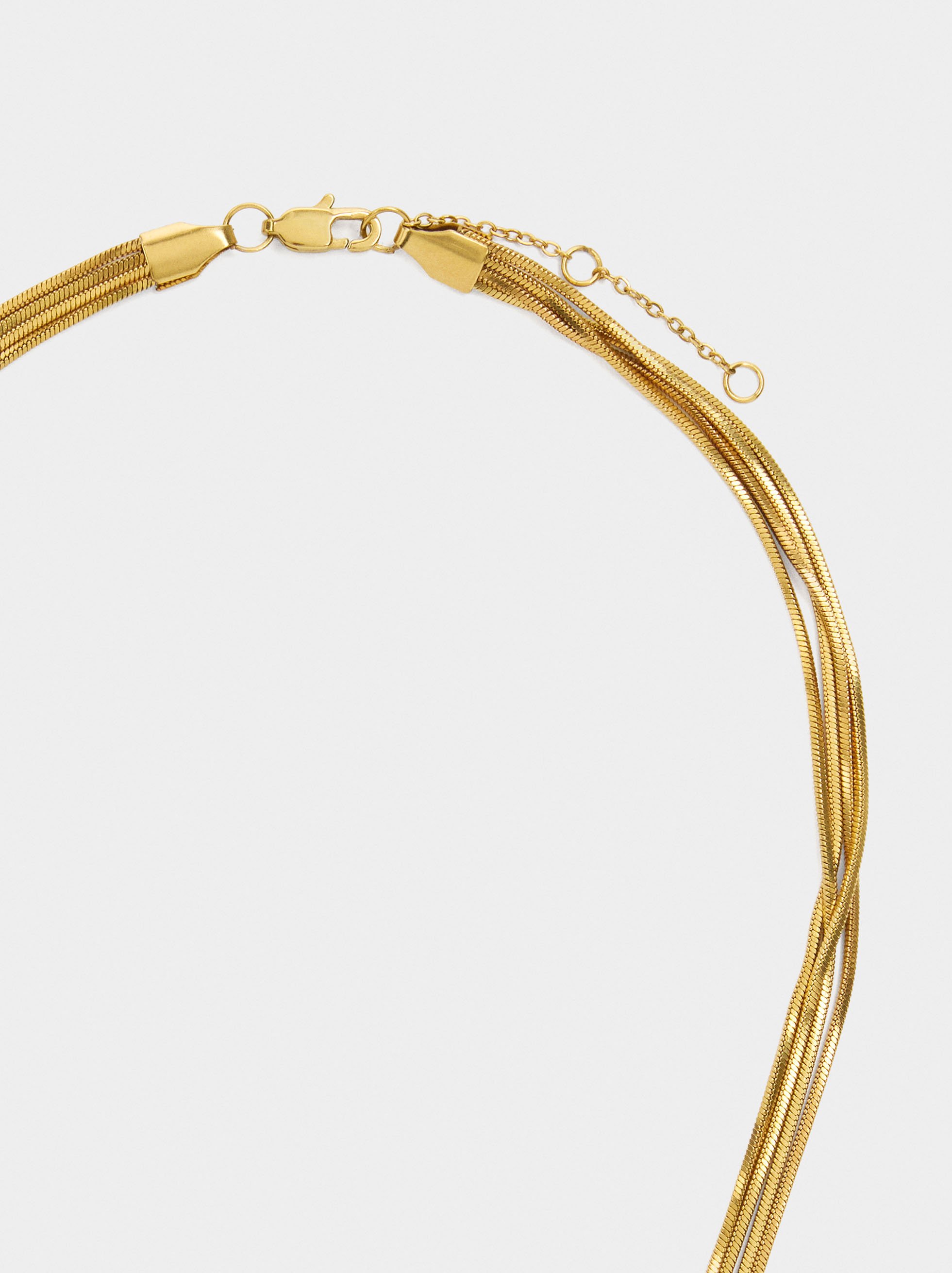 Multi-collar snake chain – stainless steel Golden | Parfois