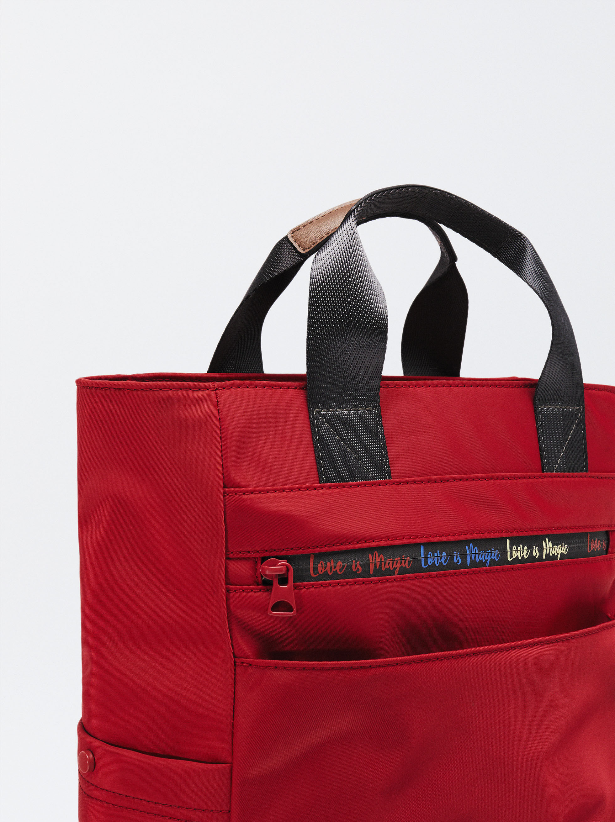 Nylon Backpack Red | Parfois