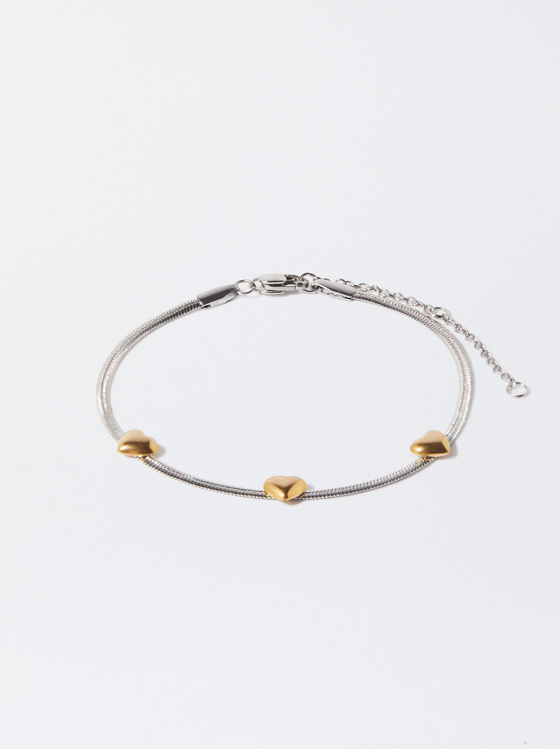 Bracelet En Acier Avec Cœurs Multicolore | Parfois