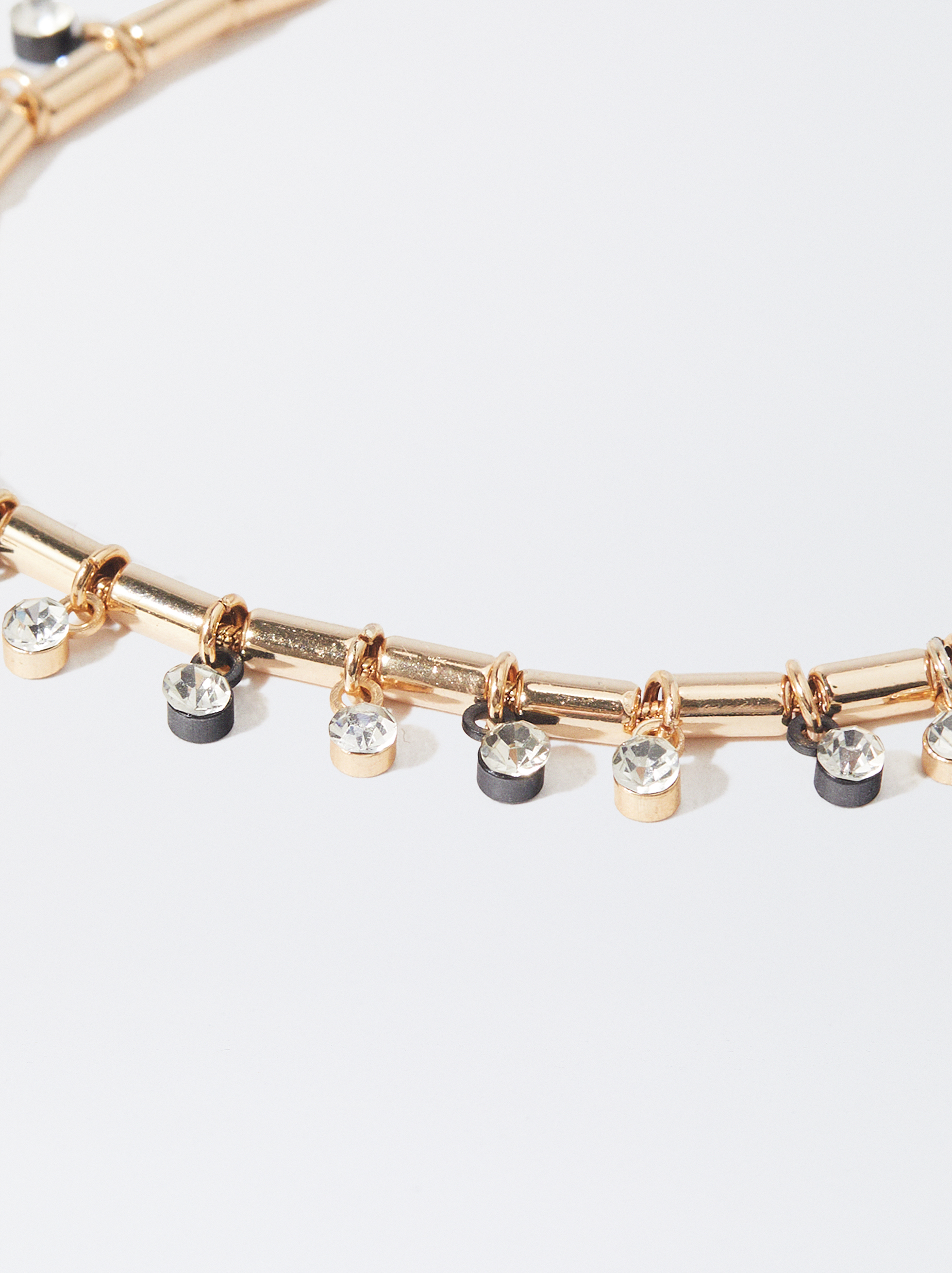 Regulowana Bransoletka Z Kamyczkami Czarny | Parfois