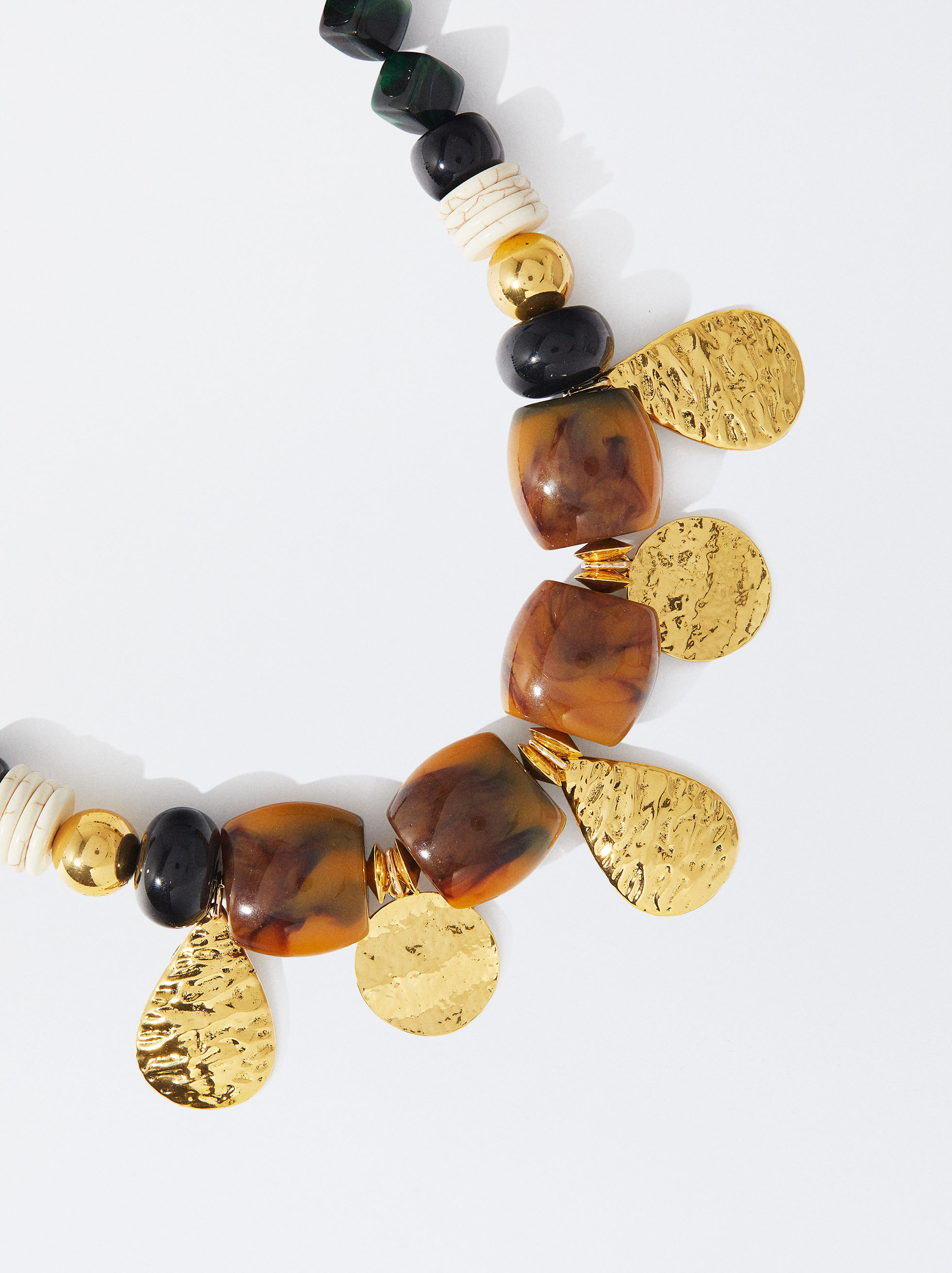 Natural Gemstone Necklace Green | Parfois