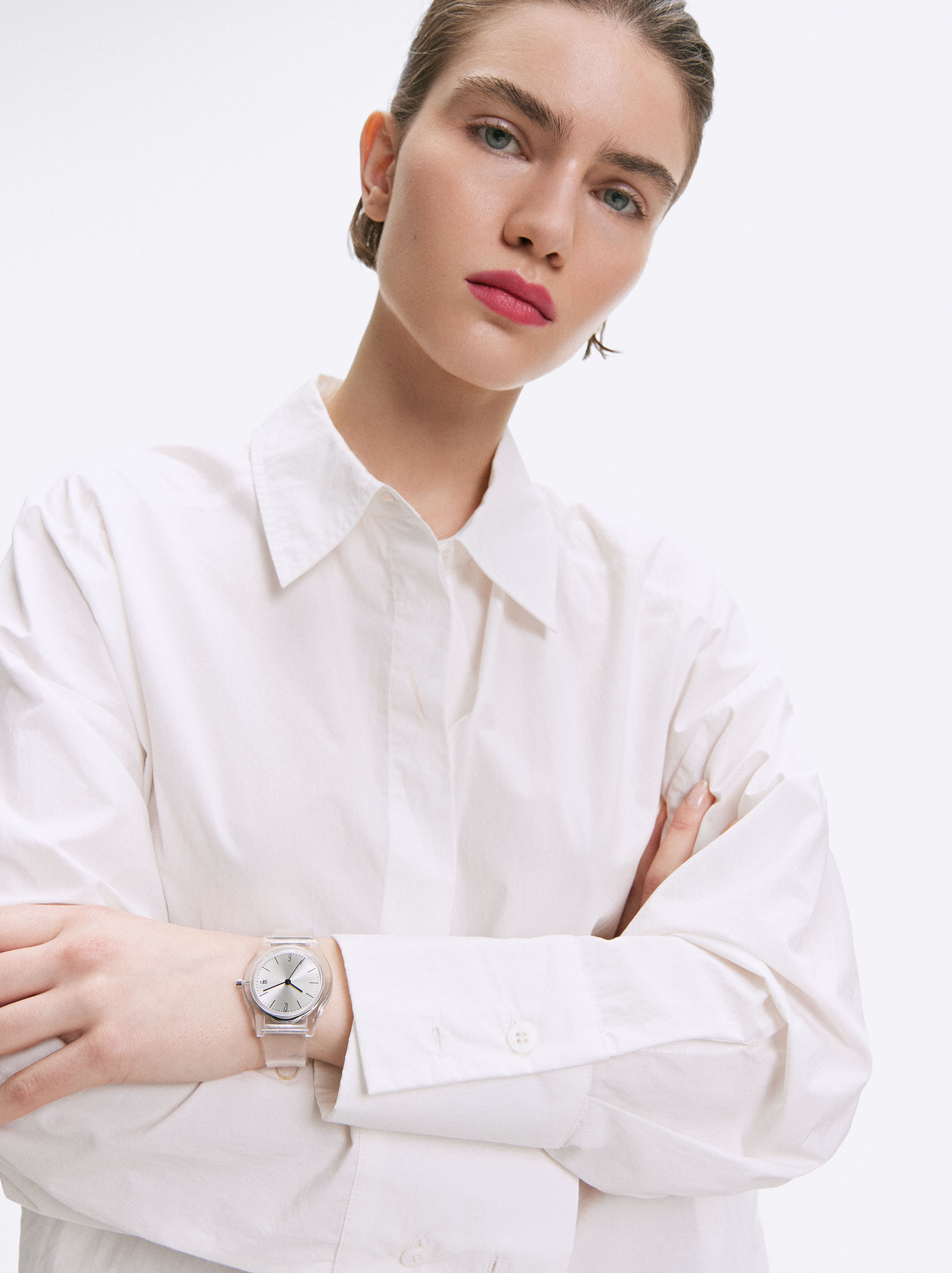 Watch With Silicone Strap White | Parfois